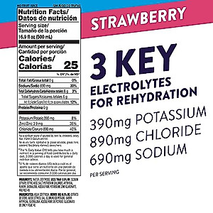 Pedialyte Electrolyte Solution, Strawberry, Hydration Drink, 12 bottles, half liter each