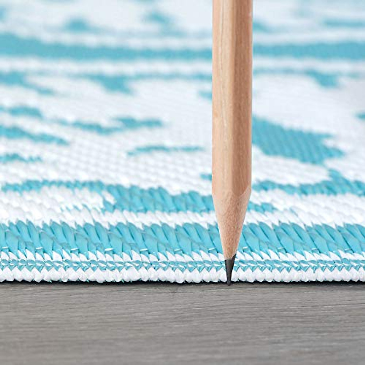 Reversible Plastic Straw, Water Resistant Outdoor Rug 9x12 for Patio, Deck, Porch, Camping, RV | Fade Resistant Outside Area Rugs for Patios | Size 8'10'' x 11'10''