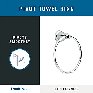 Franklin Brass Kinla (1-Pack) Hand Towel Holder Polished Chrome Towel Racks for Bathroom Wall Round Towel Ring Holder for Bath Towel Hanger for Kitchen, Bathroom Accessories KIN46-PC-1