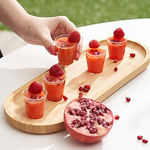 MATANA 150 Glitter Gold Plastic Shot Glasses 1oz - Clear Plastic Shot Cups for Party, Gold Shot Glasses, Wine Tasting Cups, Food Sample Cups, Perfect For Wedding, Birthday, Christmas Party & Events