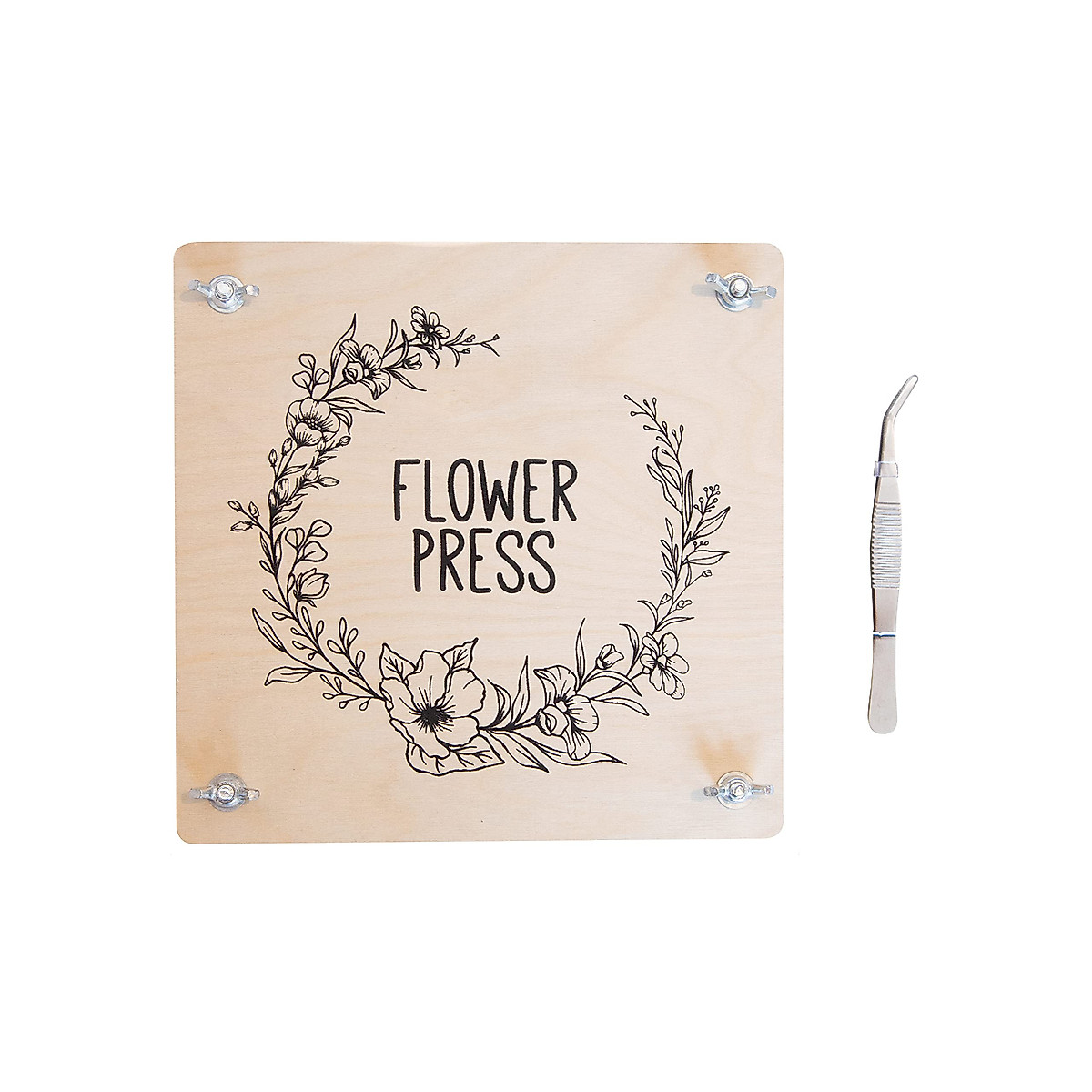 Rubys Collection™ Wooden Flower Press Kit - Flower Preservation Kit for Adults & Kids. Press Flower Art & Wedding Flower Preserve with Flower Drying Book