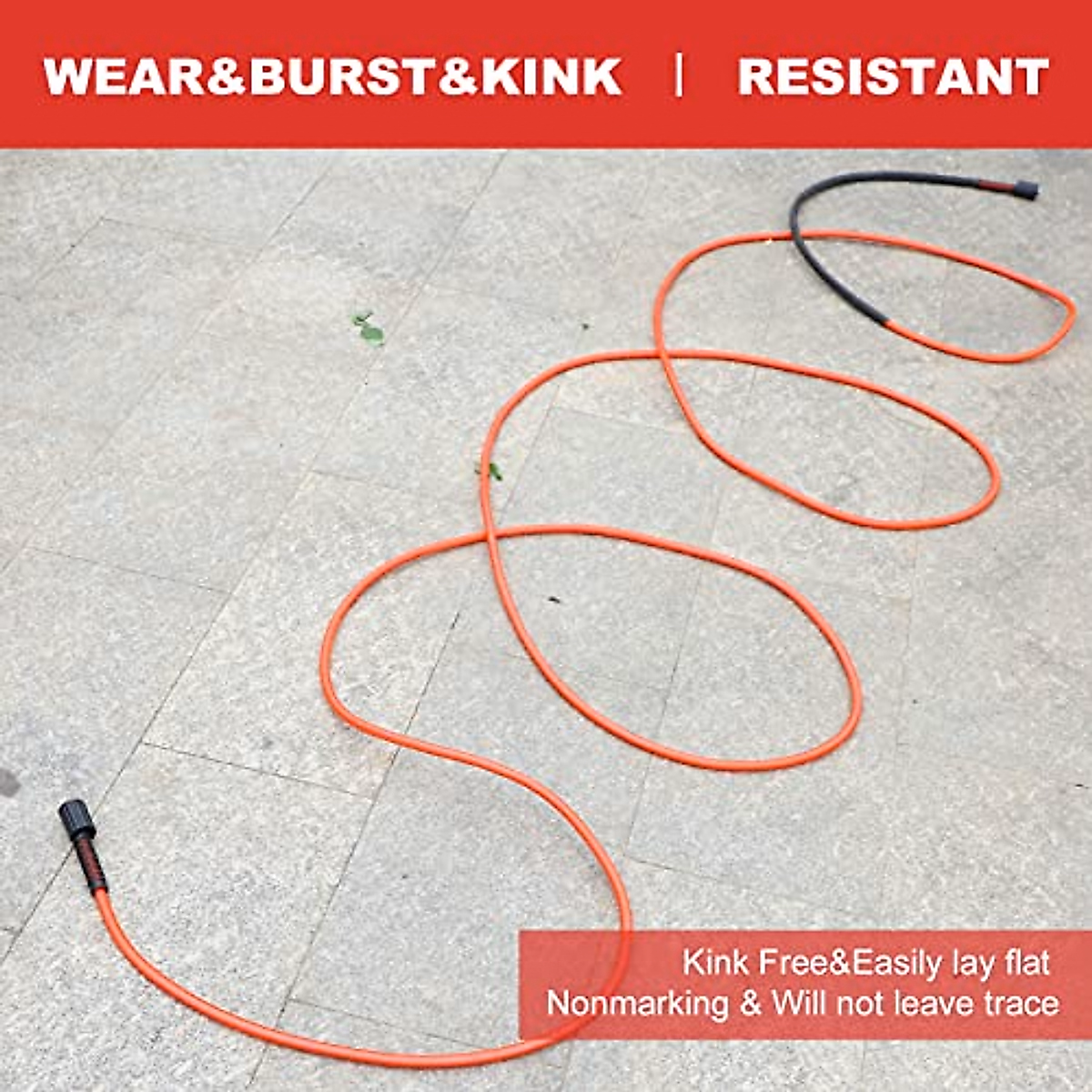 Pressure Washer Hose 1/4”, 4000 PSI Ultra Flexible Kink Resistant Replacement Hose M22 14mm Thread, High Pressure Extension Hose with 3/8 Quick Connect Adapters for Power Washing