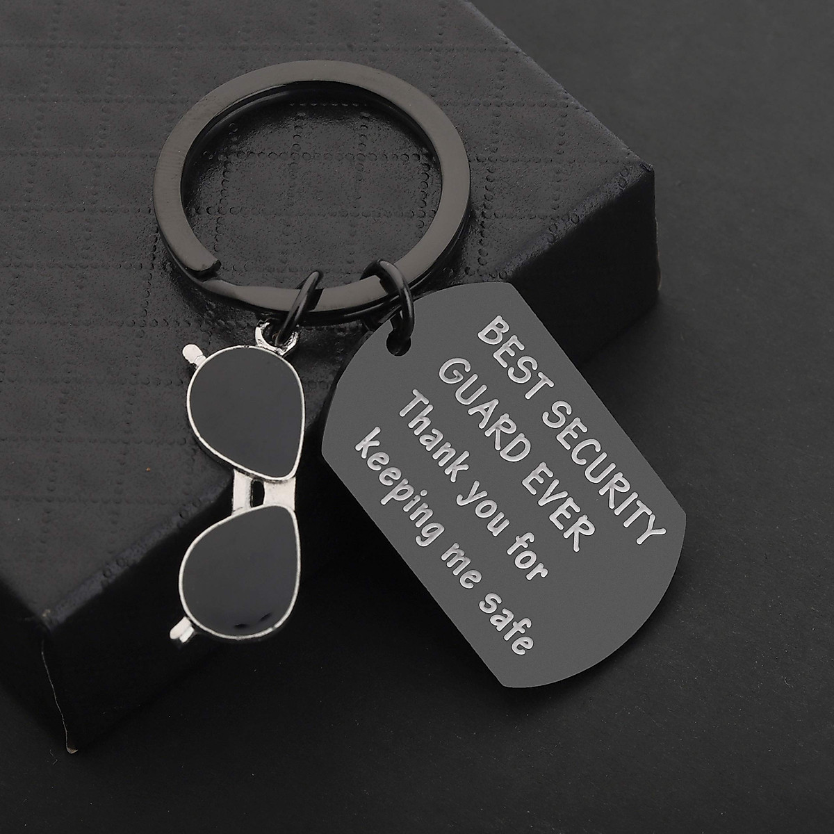 MAOFAED Security Guard Gift Thanks For Keeping Me Safe Security Guard Appreciation Thank You Gift (security guard black)