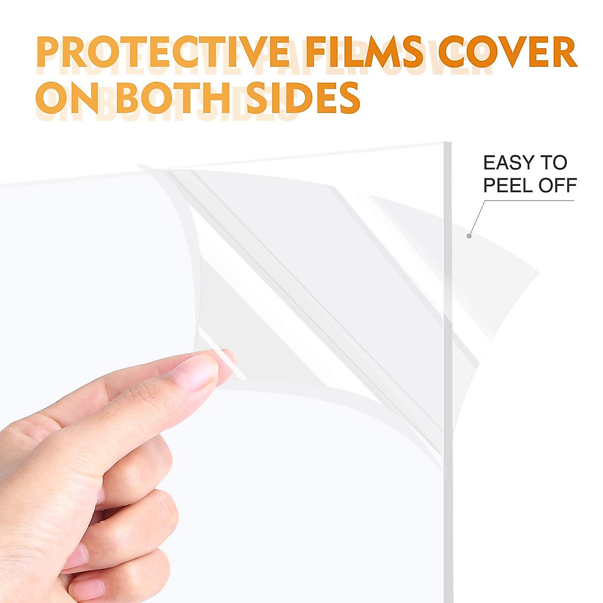 Langaelex 6 Pack of Acrylic Sheets 5x7" - 0.043" Thick Clear Extruded Plexiglass Sheets for Crafts, Picture Frame, Projects Display & DIY