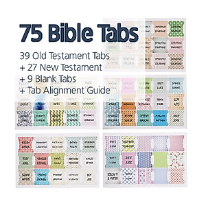 Mr. Pen- Bible Tabs, 75 Tabs, Laminated, Bible Journaling Supplies, Bible Tabs Old and New Testament, Bible Tabs for Women, Bible Tabs for Journaling Bible, Bible Book Tabs …