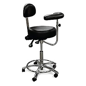 Dentists Unite 509-213 Dental Assistant Stool, Tilt Mechanism Round Seat, Cinnamon