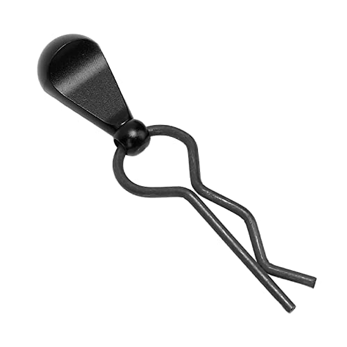 DAUERHAFT RC Car R Clips, Stainless Steel Easy Installation Durable 4Pcs RC Car Body Clip with Aluminum Alloy Handle for 1/10 RC Cars for 1/8 RC Cars(Black)