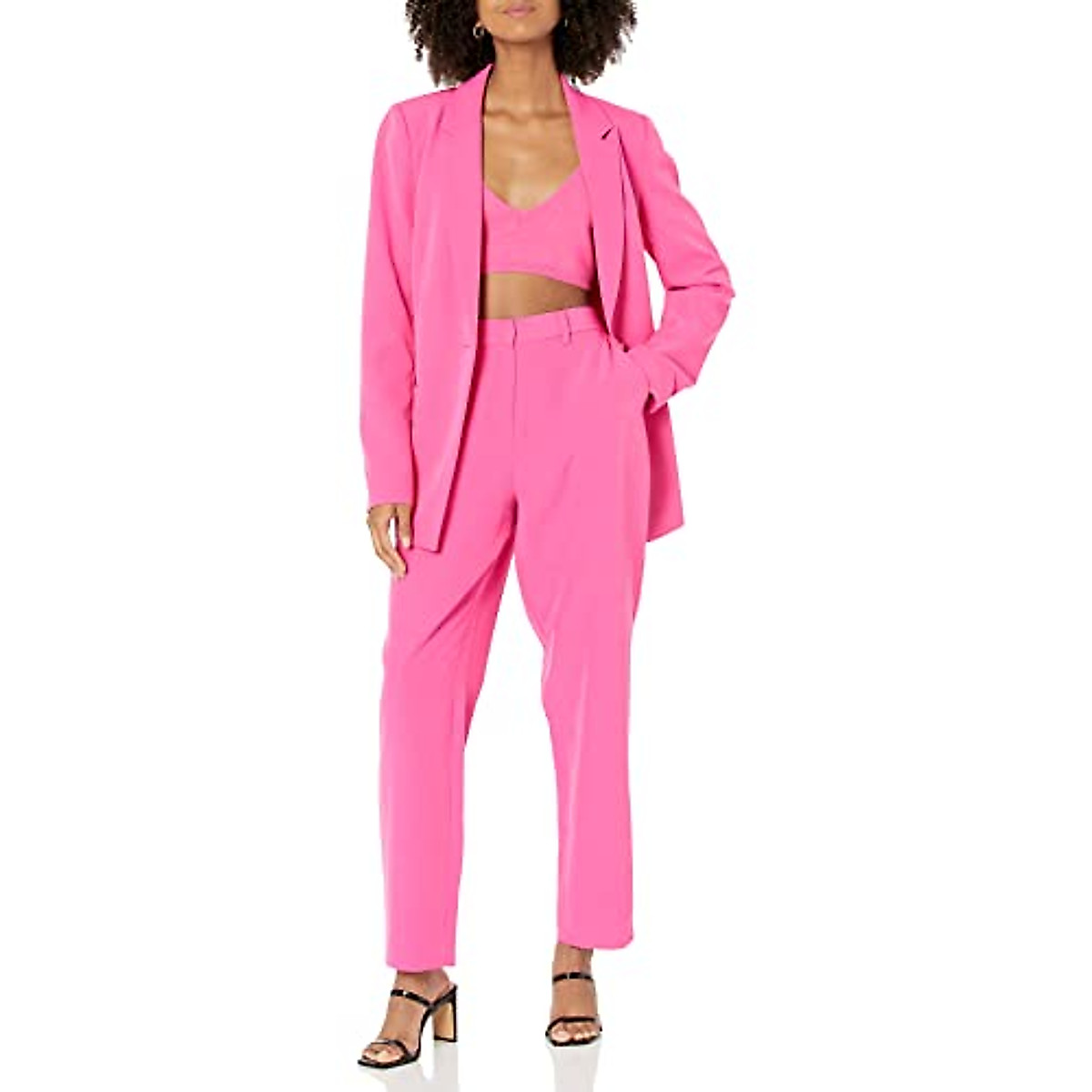 The Drop Women's Abby Flat Front Pant, Rose Pink, M