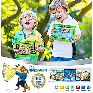 Contixo Kids Tablet Bundle V8, 7-inch HD, Ages 3-7, Toddler Learning Tablet with Camera, WiFi, Parental Control & Kid Safe 85dB Bluetooth On The Ear Headphones Bundle Pink, Perfect for Back to School