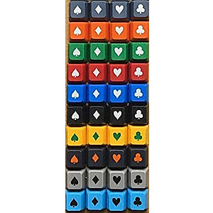 Mugen Custom Black Poker 4pc Keycaps Set for Cherry MX Switches - Fits Most Mechanical Gaming Keyboards - with Keycap Puller