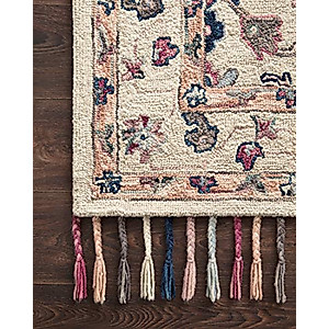 Loloi II Elka Collection ELK-02 Ivory/Multi, Transitional 7'-9" x 9'-9" Area Rug