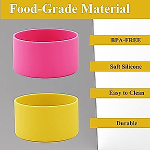 GBYAN 3 Pcs Protective Silicone Boot for Stanley Quencher Adventure 40oz Tumbler & IceFlow 20oz 30oz, Fit for Hydro Flask 12-24 oz, Water Bottle Sleeve Cover Water Cup Bottom Protector