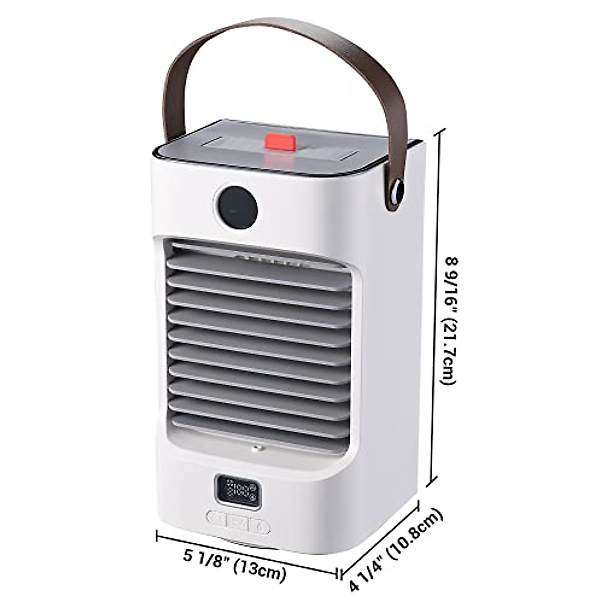 Yescom Portable Desktop Cooler Fan Multiple Functional Air Conditioner Fan with 3 Wind Speed & 7 colors LED Light for Camping Home Office, White