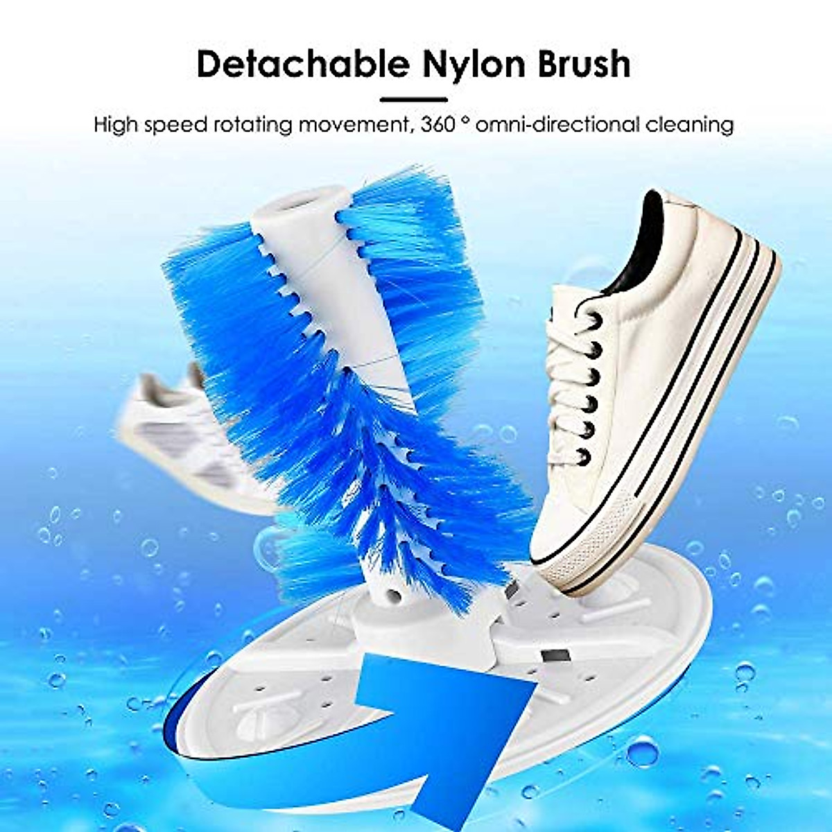 VOGOUS Portable Shoes Washing Machine Mini Portable Washing Machine Smart Lazy Automatic Shoes Washer Suitable for Apartments Camping Dorms Business Trip College Rooms