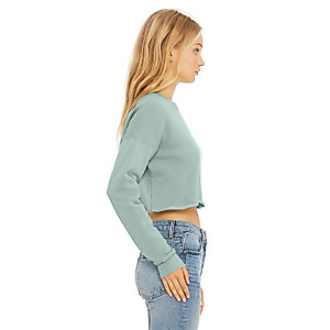 Bella + Canvas Ladies' Cropped Fleece Crew L DUSTY BLUE
