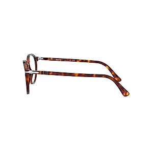 Persol PO3218V Round Prescription Eyewear Frames, Havana/Demo Lens, 51 mm
