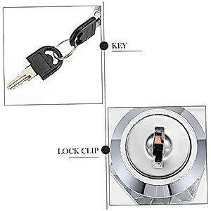 TOVINANNA 10pcs Mailbox Cam Lock Mailbox Lock Cupboard Lock Desk Lock Stainless Steel Cabinet Wardrobe Cabinet Home Door Locks Desk Push Lock Furniture Zinc Alloy with Key Mortise Lock