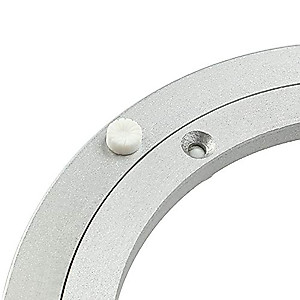 NUZAMAS Set of 2 125mm(5inch) Heavy Duty Aluminium Alloy Rotary Table Bearings Turntable Round Dining Table Smooth Swivel Plate for Tabletop Serving Trade Show Displays