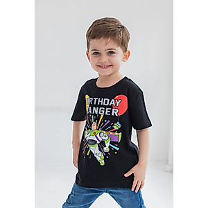 Disney Pixar Toy Story Buzz Lightyear Birthday Toddler Boys Graphic T-Shirt Toy Story Black 2T