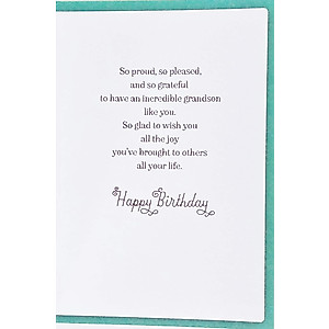 Greeting Card Grandson You Are Someone To Be Proud Of - Wish You All The Joy You've Brought To Others All Your Life - Happy Birthday