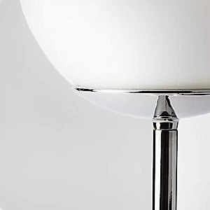 Ikea Simrishamn Floor lamp with LED Bulb Chrome Plated Opal Glass 804.377.76