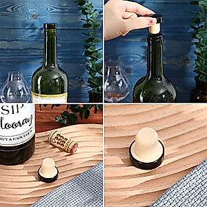 Yookeer T-shaped Stopper Cork Wine Stopper Bottle Stoppers Reusable Wine Bottle Stopper Sealing Plug Bottle Cap for Wine Beer Bottles