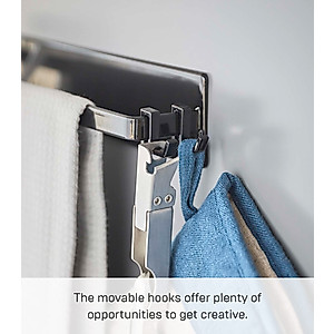 Yamazaki Home Magnetic Kitchen Hanger Steel | Towel Holder, One Size, Black