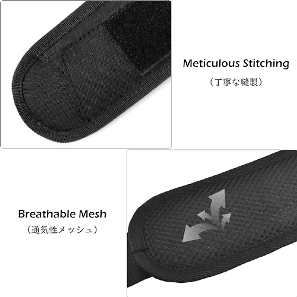 TRIWONDER Bag Shoulder Strap Replacement Adjustable Shoulder Strap with Padded Metal Hooks for Tactical Pouch Shoulder Bag Luggage Duffel Bag Laptop Case Crossbody Bag Pet Carrier(Black)