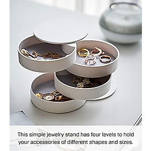 YAMAZAKI home Tower 4-Tiered Accessory Tray White