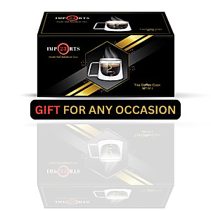 6.7oz. Double Wall Glass Coffee Mugs. Double-Walled Cappuccino, Espresso Cups Gift Set of 2