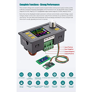 RD DPS5005 USB DC 6-55V to 0-50V 5A Constant DC DC Voltage Current Step-down Power Supply Module Buck Voltage Converter Voltmeter communication(DPS5005-USB-BT)