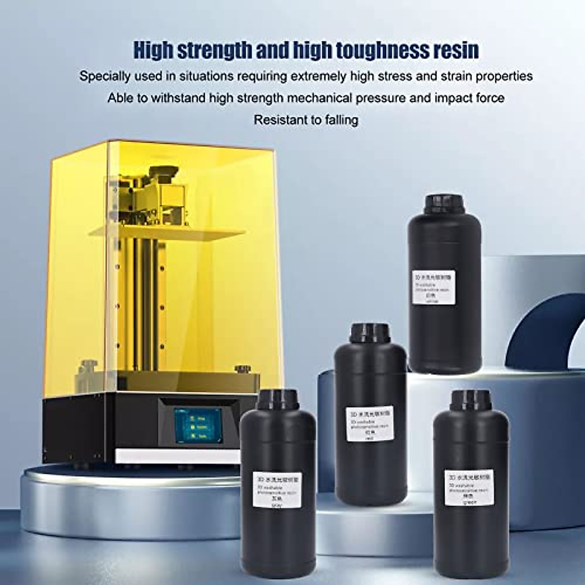 3D Print Resin, Fast Curing Speed 3D Resin Good Hydrophilicity Universal Washable Low Shrinkage for Dental Model(White)