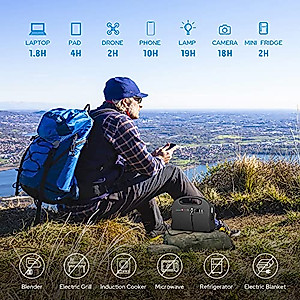 Enginstar Portable Power Station 120Wh, 100W Solar Generator with 110V AC Outlet, Portable Backup Lithium Battery Pack Power Bank for Emergency Home Outdoor Camping RV