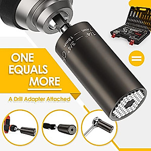 Universal Socket Tool Gifts for Men - Valentines Day Gifts for Him Her Husband Boyfriend Super Grip Socket Set with Power Drill Adapter(7-19mm) Cool Gadgets Birthday Fathers Day Christmas Gift Ideas