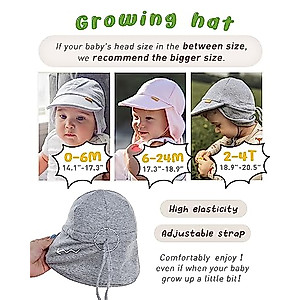 FURTALK Baby Sun Hat UPF 50+ UV Ray Sun Protection Cotton Toddler Hats for Boys Girls