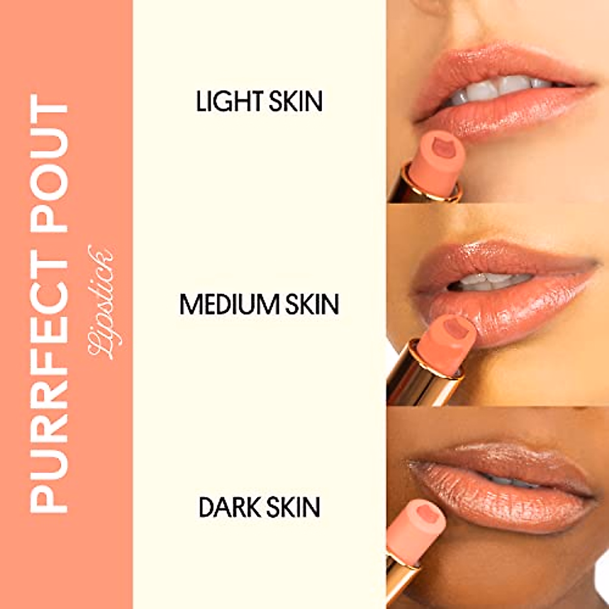 Winky Lux Purrfect Pout Lipstick, Semi Sheer Creamy Lipstick With Jojoba Oil and Vitamin E, Subtle Nude Natural Lipstick, Pawsh