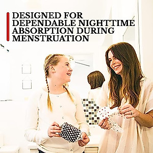 RedDrop Tween FlowNight Pads - Thin and Secure Pads for Peaceful Nights - Designed for Girls Experiencing Their First Period