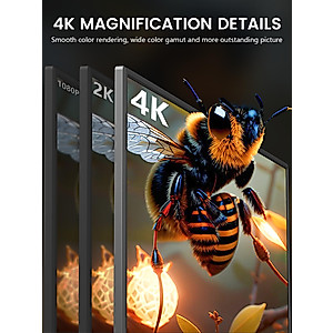 MAGICRAVEN 4K Portable Monitor, 14.5" IPS Laptop Screen, Slim Lightweight 1500:1 Dual USB C HDMI Gaming Display with Speakers, Travel Monitor for PC Phone PS5/4 Xbox Switch