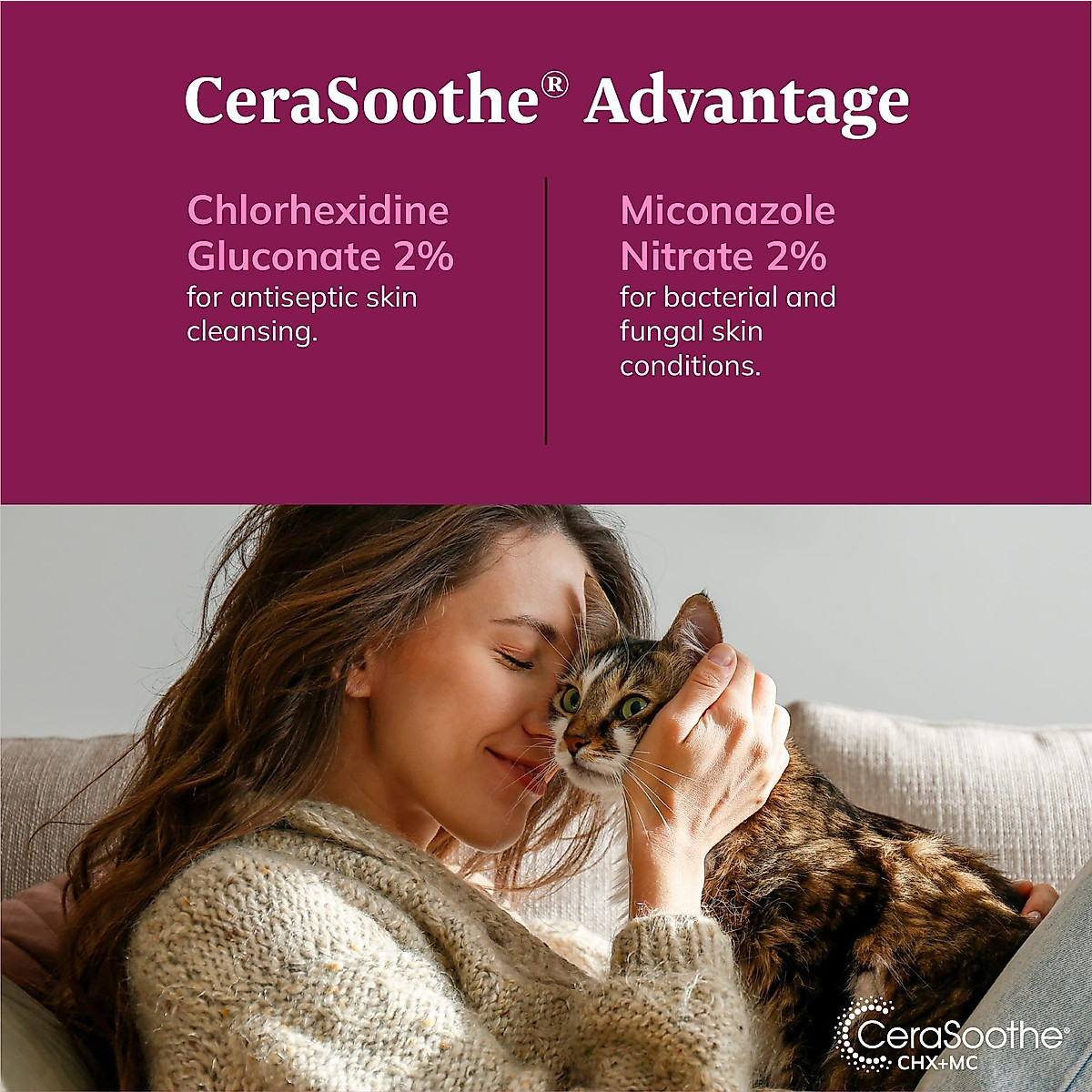 CeraSoothe® CHX+MC Antiseptic Shampoo 8oz