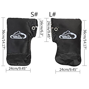 Handlebar Mitten Bicycle Mitts Winter Thermal Cover Cycling Hand Warm Windproof Cold Weather For Mountain Bike Motor Warm Handle Cover Bike Handlebar Mittens Bicycle Pogies Mitts Winter Thermal
