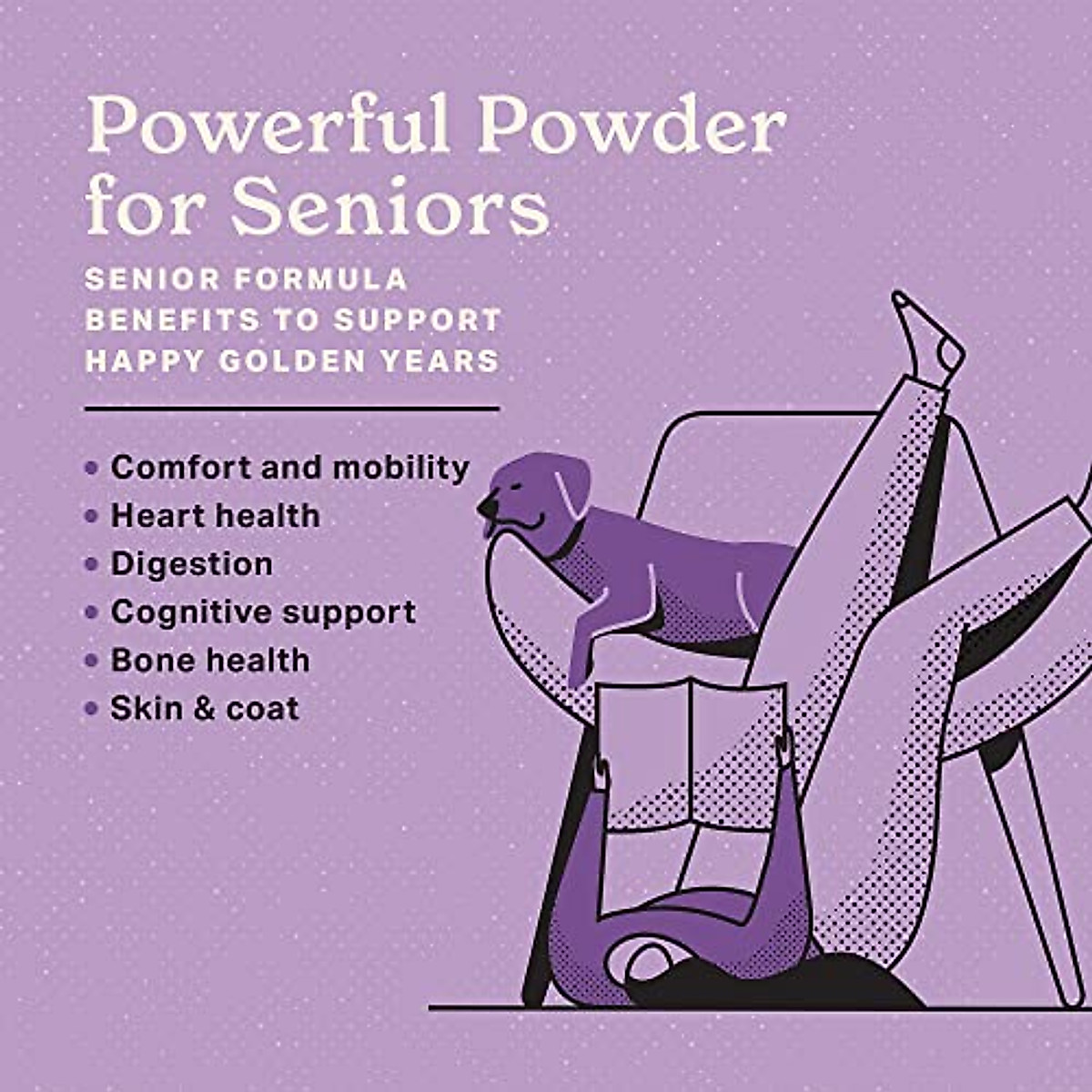 The Missing Link Senior Dog Supplement 1lb Bag - Powerful Powder Supports Bones, Joints, Skin, Coat, Heart, Eyes, Memory & Cognition