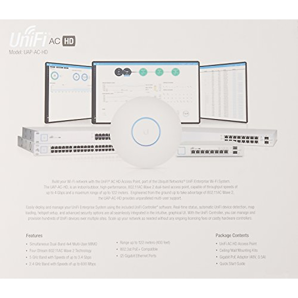 Ubiquiti UniFi HD 802.11ac Wave 2 Enterprise Wi-Fi Access Point (UAP-AC-HD-US)