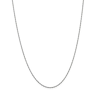 Solid 14k White Gold 1mm Singapore Chain Necklace 30"