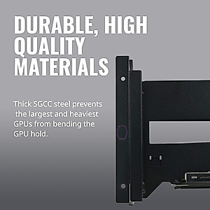 Cooler Master MasterAccessory Vertical GPU Card Holder Kit V2, Premium Riser Cable PCI-E 3.0 x16-165mm, Adjustable Length for E-ATX|ATX Cases (MCA-U000R-KFVK01)