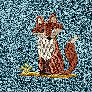 SKL Home by Saturday Night Ltd. Forest Animals Hand Towel, Teal