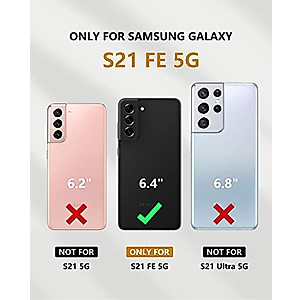 WTYOO for Samsung Galaxy S21 FE Case: Military Grade Drop Proof Protection Mobile Cover with Kickstand | Matte Textured Rugged Shockproof TPU | Protective Sturdy Phone Case for Galaxy S21 FE 5G