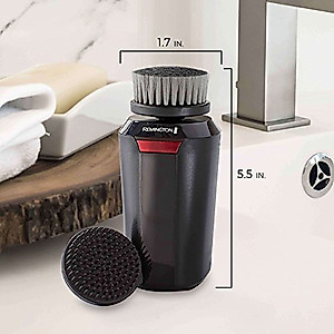 Remington Reveal Men's Compact Facial Cleansing Brush with Pre Shave and Charcoal Heads (FC1500B)