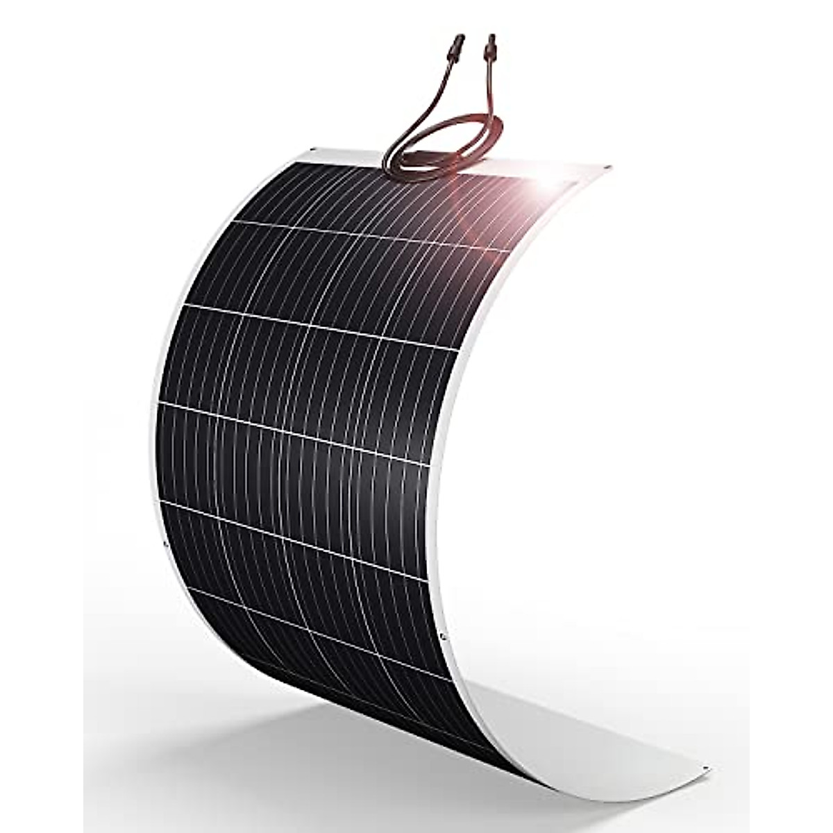 SUNTHYSIS Flexible Solar Panel 180W/12V, ETFE A-Grade Monocrystalline Solar Panels, Off-Grid Stable Output, 23% High Convert, 240°Bend Lightweight, for Marine Camping RV Cabin Van Car Uneven Surfaces