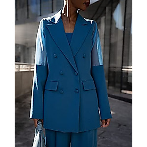 The Drop Women's Blue Sapphire Double Breasted Blazer by @signedblake, M