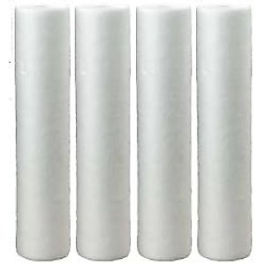 Tier1 10 Micron 20 Inch x 4.5 Inch | 4-Pack Spun Wound Polypropylene Whole House Sediment Water Filter Replacement Cartridge | Compatible with Hydronix SDC-45-2010, Home Water Filter